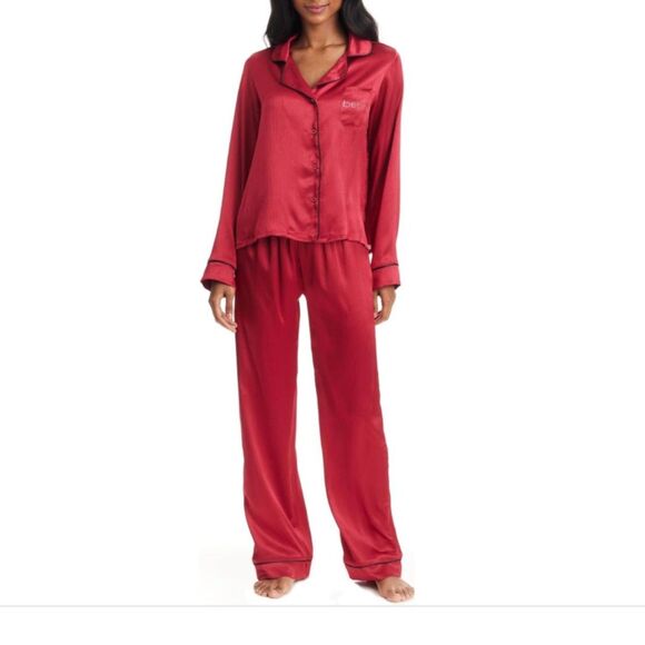bebe | Intimates & Sleepwear | New Bebe Rhinestone Logo Luxury Red ...